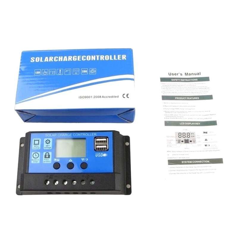 Jual Jual Scc Pwm 30A Solar Charge Controller Dengan Lcd Dual Usb 5V ...