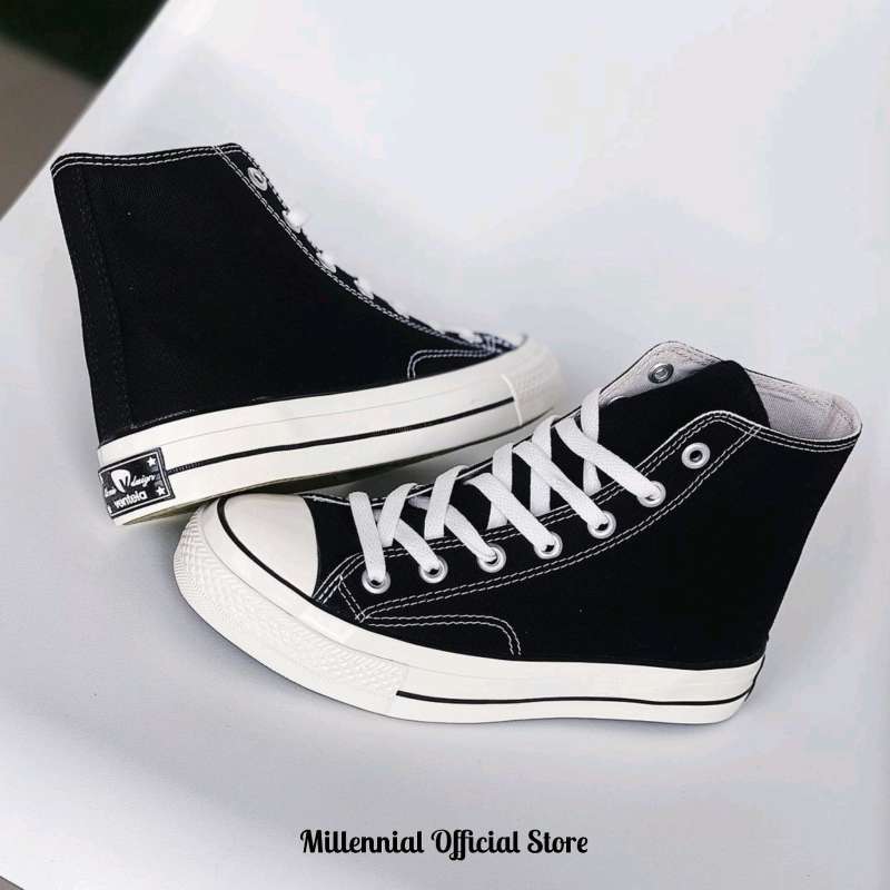 Promo SEPATU VENTELA BTS HIGH BLACK NATURAL Diskon 9% di Seller ...