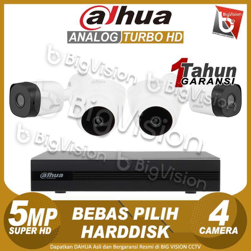 Jual Paket Kamera Cctv Dahua 4 Channel 4 Kamera 5mp Di Seller Big ...