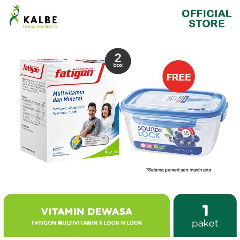 Jual Fatigon Multivitamin 2 Box isi 10 Strip x Lock n Lock di Seller ...