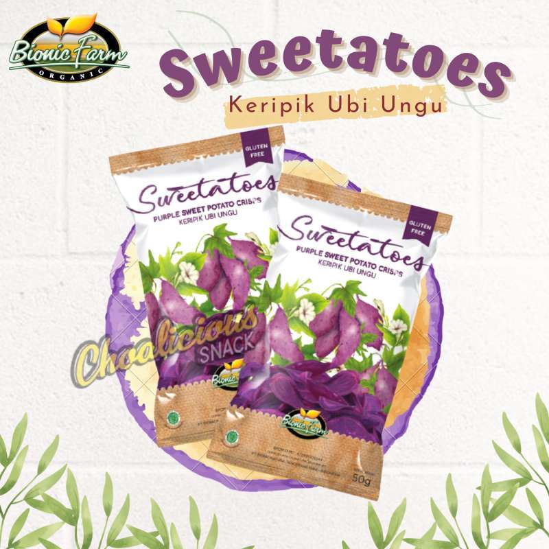 Jual SWEETATOES Purple Sweet Potato Crisps Bionic Farm - Keripik Ubi ...