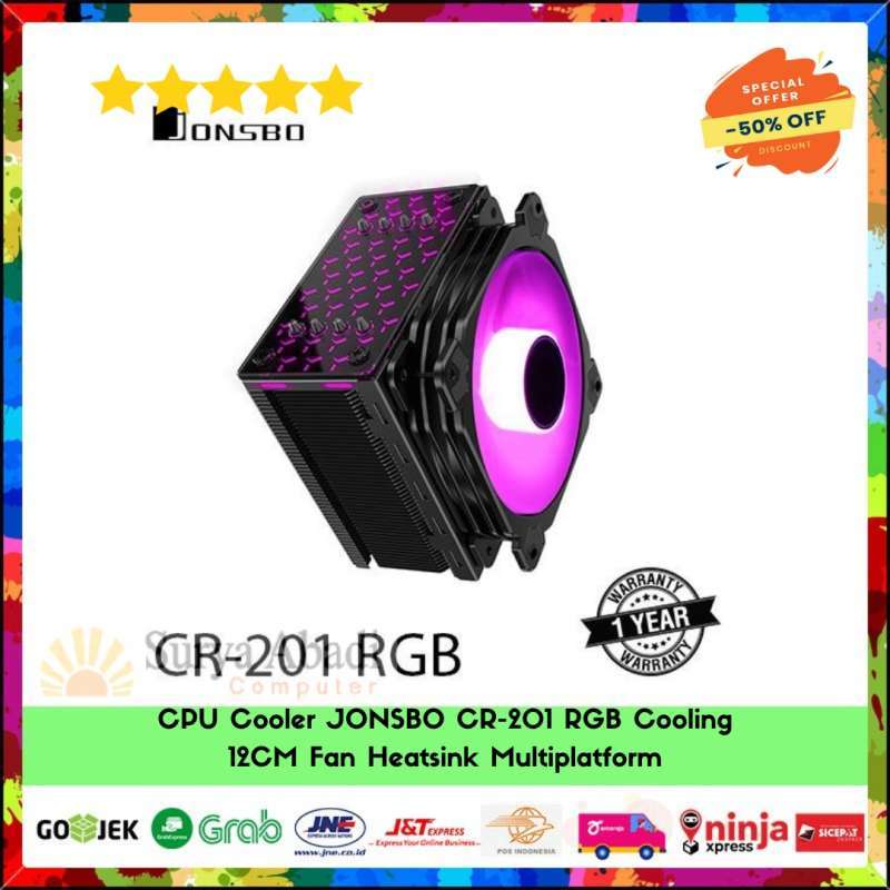 Promo Cpu Cooler Jonsbo Cr-201 Rgb Cooling 12cm Fan Heatsink ...