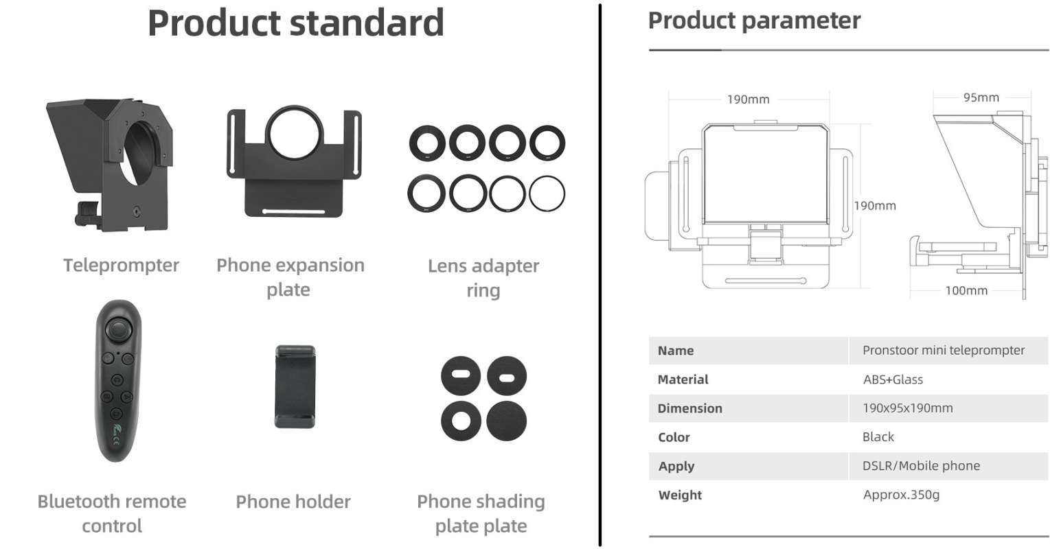 Jual Teleprompter Portable Camera Dslr Mirrorless Smartphone Remote ...