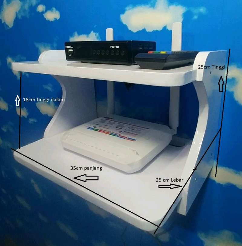 Jual rak router wifi atau Rak proyektor tempel dinding di Seller ...