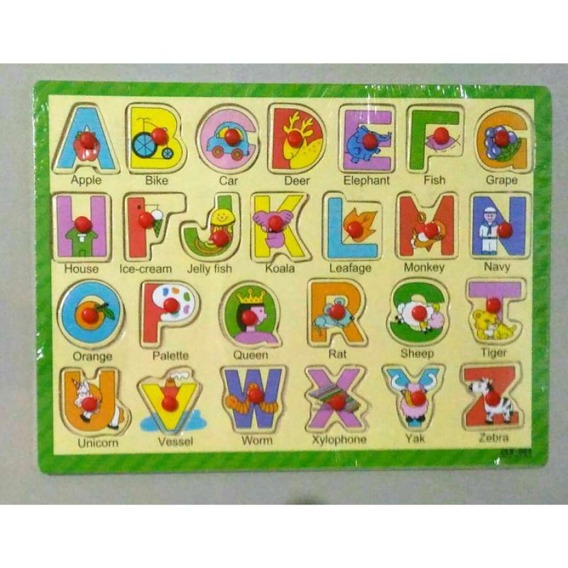Jual PUZZLE KAYU ABJAD ALPHABET HURUF,MAINAN EDUKATIF EDUKASI ANAK TK ...