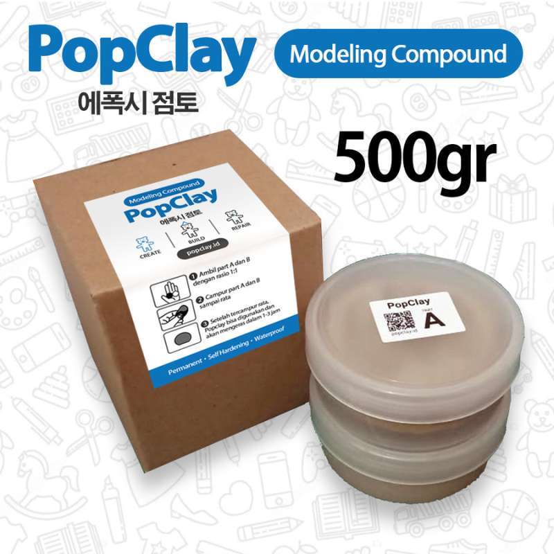 Jual PopClay Modeling Compound - Epoxy Clay 500gr di Seller PopClay ...