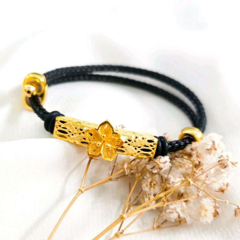 Jual Gelang Tali Liontin Pandora Bunga Permata Koleksi Josean Elegant ...