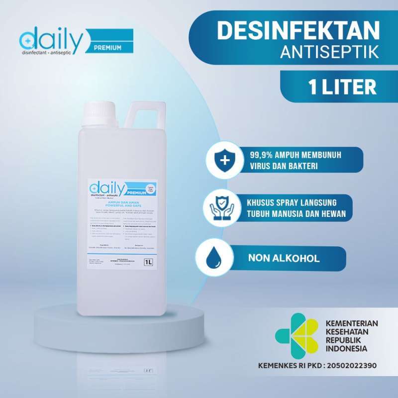 Jual Cairan Desinfektan Aman Berizin Kemenkes Kemasan Refill 1 Liter ...