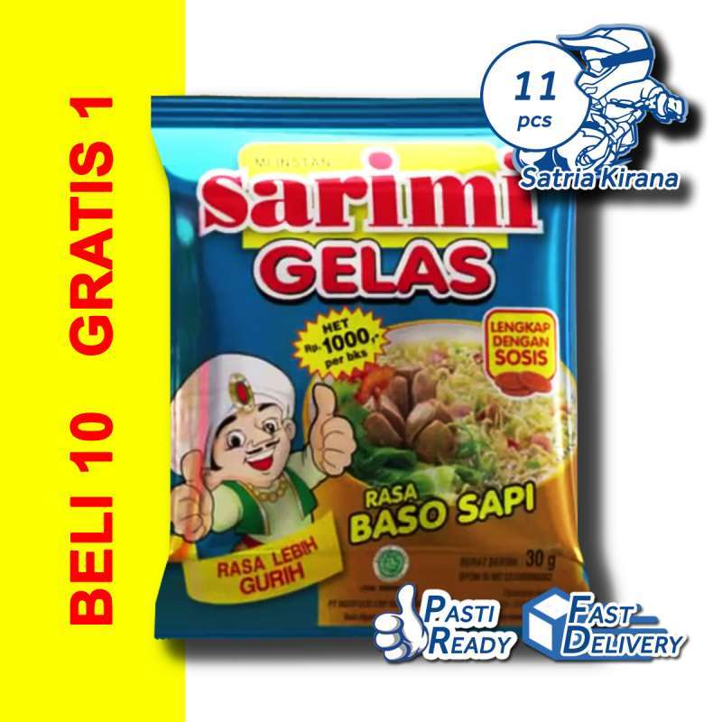 Jual Sarimi Gelas Baso Sapi [30 gr x 10 pcs | 1 Renteng / Renceng ...