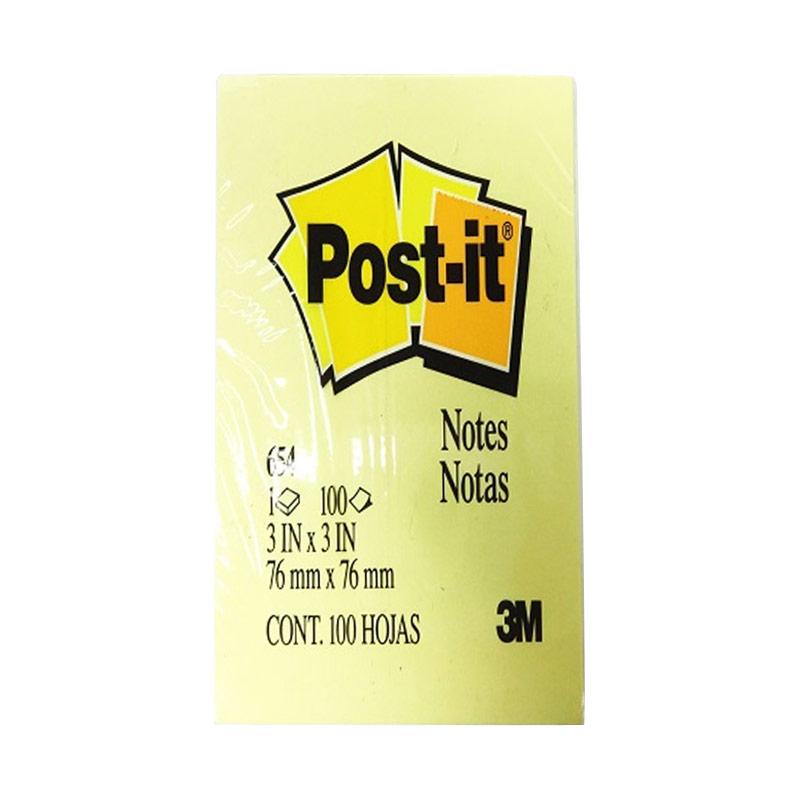 Promo 3M 654 Post-it Notes Label Stiker - Yellow [ 3 x 3 Inch ] - 3 Pad ...