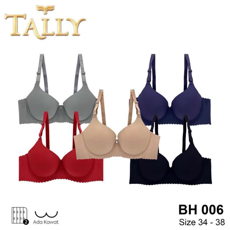 Jual TALLY Bra Ada Kawat Bahan Seamless Busa Tipis Cup B/C Bra Harian ...