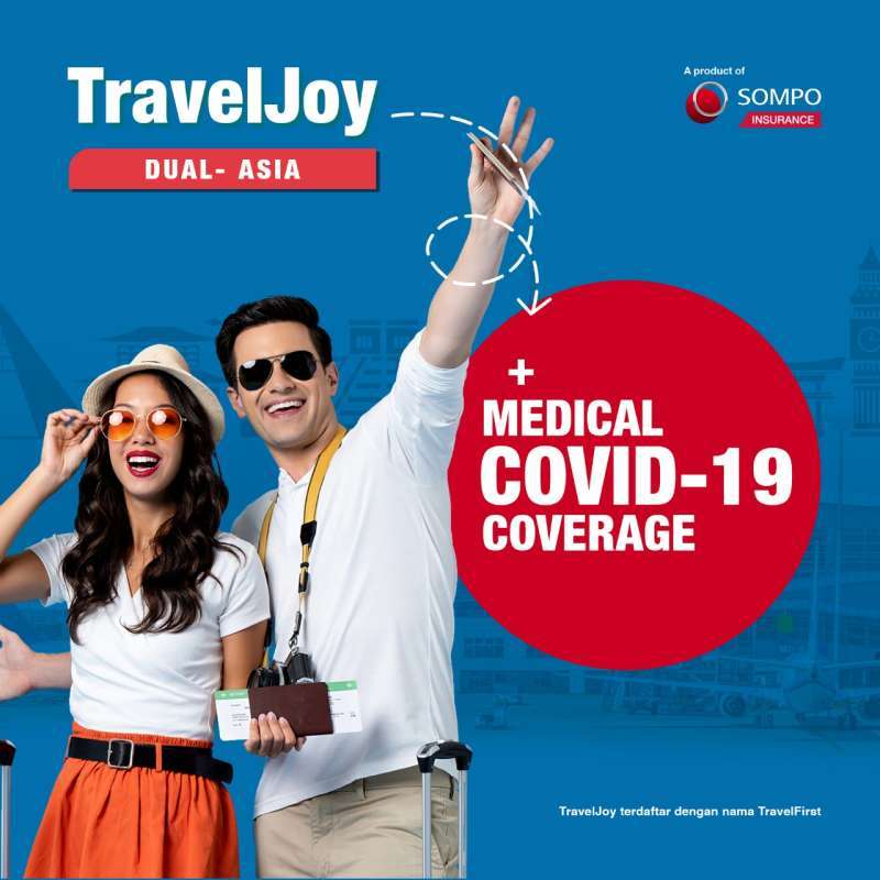 Jual Sompo TravelJoy Internasional (+ Medical Covid) - Dual Plan Area B ...