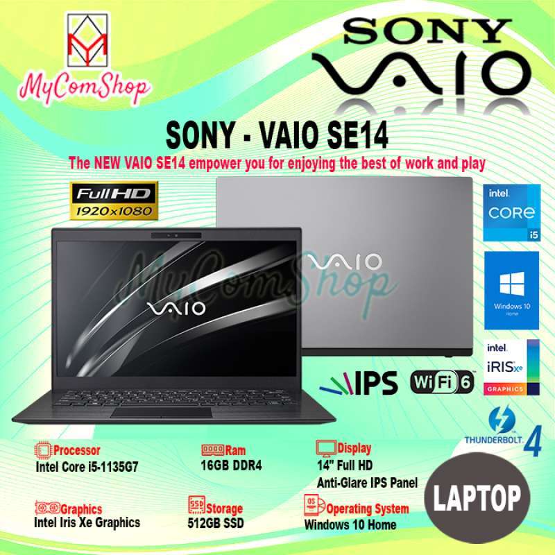 Jual Sony Vaio Se14 I5-1135g7 16gb Ram 512gb Ssd 14 Full Hd Xe Graphics ...