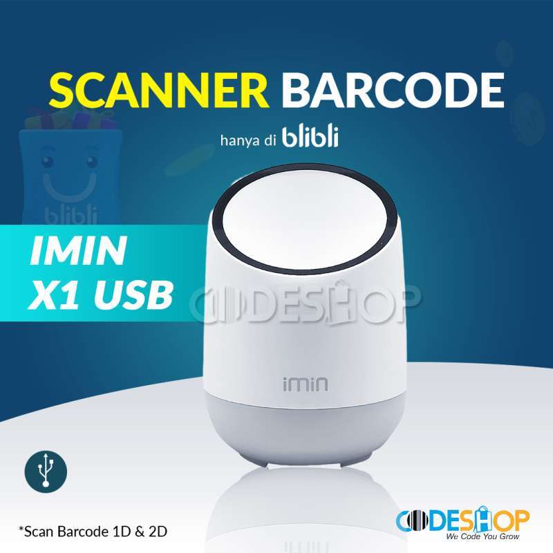 Jual QR Code Scanner Barcode Layar HP iMin X1 - Putih di Seller ...