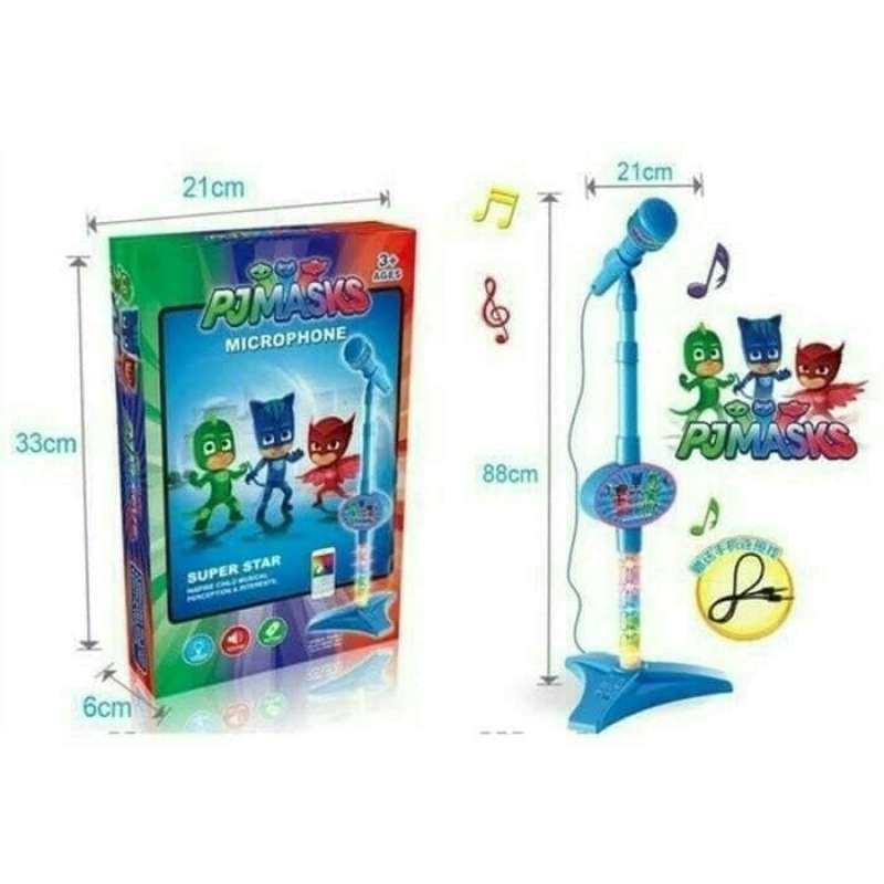 Jual Mainan Anak - Microphone Pj Mask Mic Karaoke Standing Lampu Tiang ...
