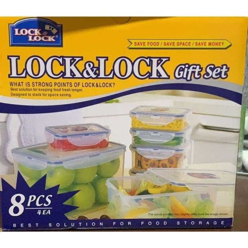 Promo Lock n Lock Gift Set Wadah Tempat Bekal Kedap Udara - 8 pcs ...