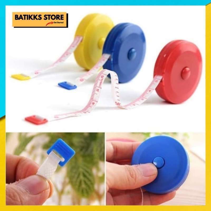 Promo Meteran 1.5m Gulung Mini Putar 150cm Pita Alat Pengukur Lingkar ...