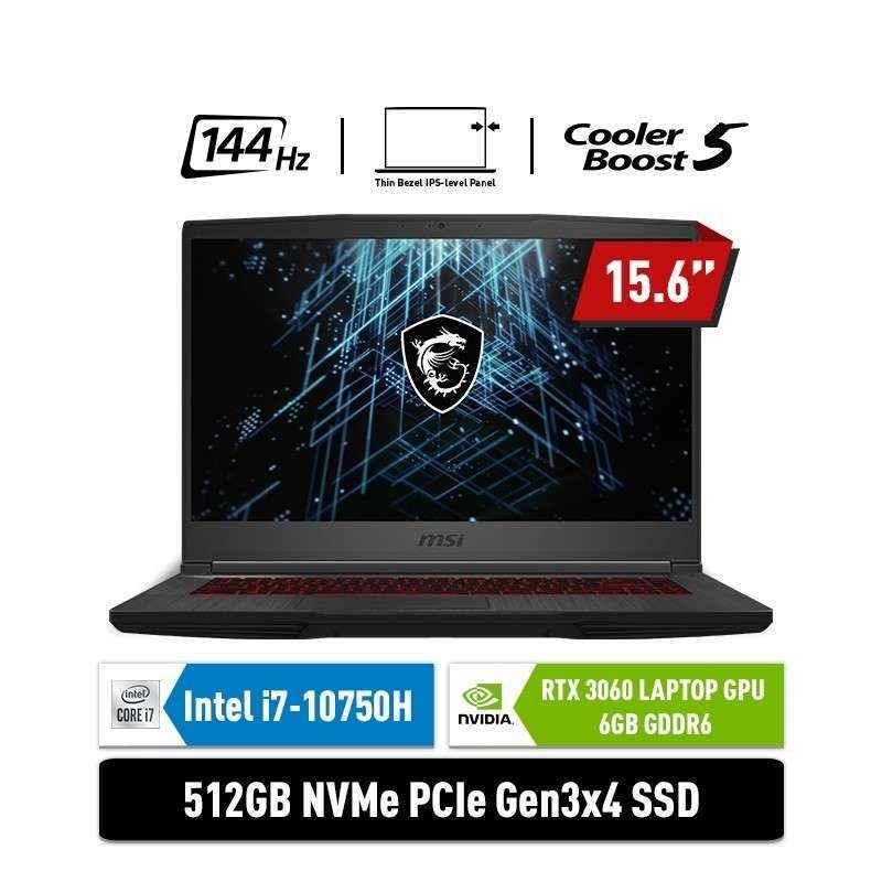 Jual MSI GF65 Thin 10UE-421 Core i7-10750H RTX 3060 144Hz 16GB 512GB SSD 15.6 FHD WIN10 Laptop ...