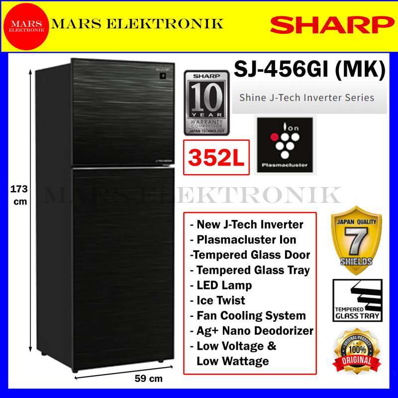 Jual KULKAS SHARP SJ-456GI MK / 352 LITER / INVERTER / SHINE J TECH ...
