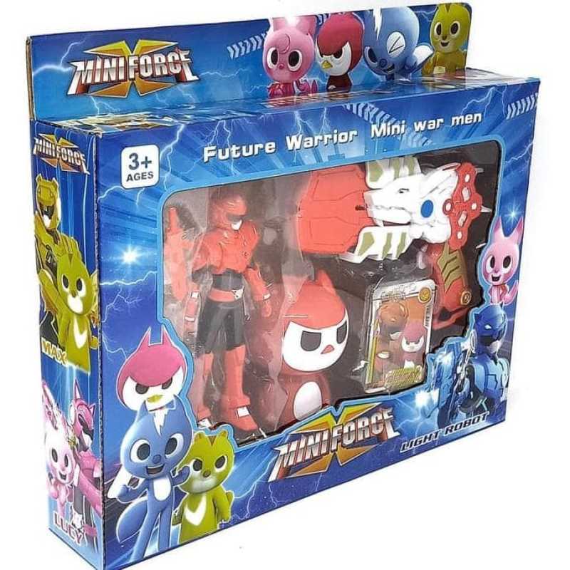 Promo mainan robot rangers robot mini force /robot squad ligt robot ...