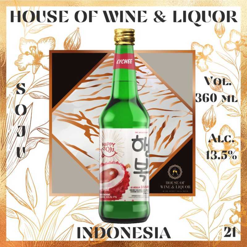Jual Happy Soju Lychee 360 ML Minuman Alkohol Rasa Leci di Seller House ...