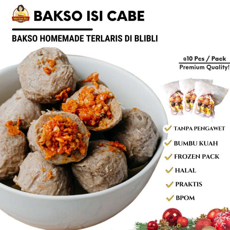 Jual Bakso Warisan Ibu Bakso Isi Cabe Isi 10 Pcs Di Seller Bakso ...