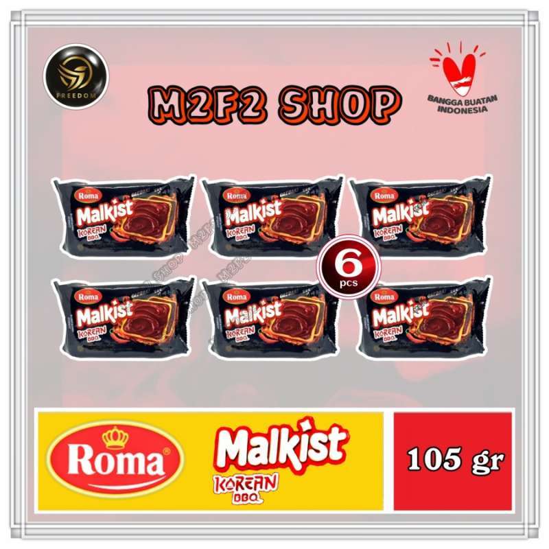 Jual Roma Biskuit Malkist Krim Korean BBQ- 105 gr (Kemasan 6 Pcs) di ...