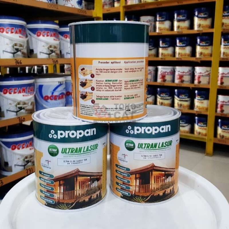 Promo Cat Politur Propan Ultran Lasur Warna 1 Liter - Caramel Diskon 9% ...