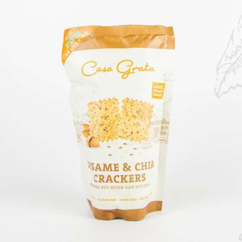 Jual Casa Grata Sesame & Chia Crackers 70 Gr - Healthy Snack Buy 1 Get ...