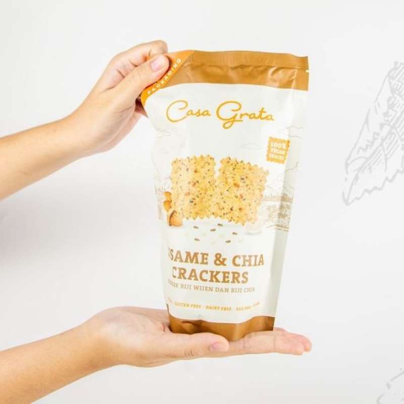 Jual Casa Grata Sesame & Chia Crackers 70 Gr - Healthy Snack Buy 1 Get ...