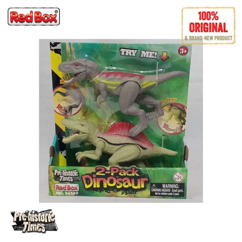 Promo Red Box Toys Pre-historic Times 2 Pack Of Dinosaur 24697 T-rex ...