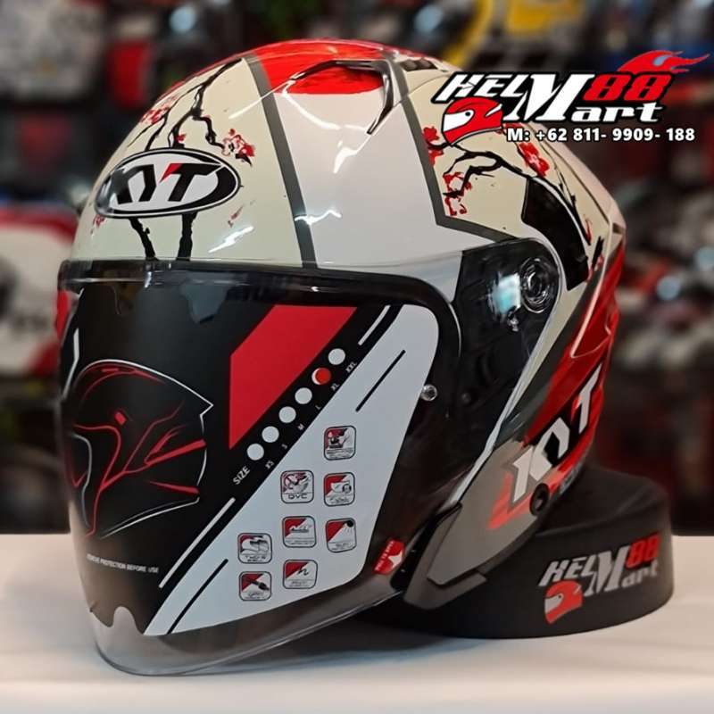 Jual Helm Kyt Nfj Xavi Sakura Helm Half Face Kyt Nf-j Nf J (2kg) - L Di ...