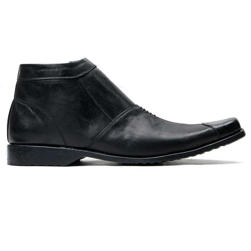Promo Sepatu Boots Pdh Pria Formal Pantofel Kulit Asli Resleting ...