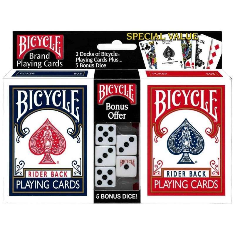Jual Bicycle Standard Index 2pk with Count Dice Playing Cards di Seller ...