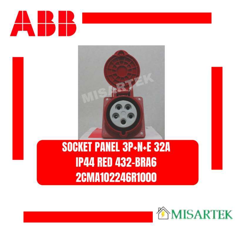 Jual Socket Panel ABB 3P+N+E 32A IP44 Red 432-BRA6 | OP ...