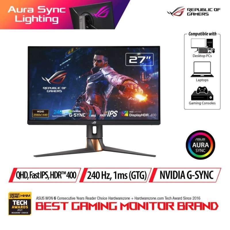 Jual ASUS ROG Swift PG279QM 27 Inch IPS 1440p 240Hz - Gaming Monitor di ...