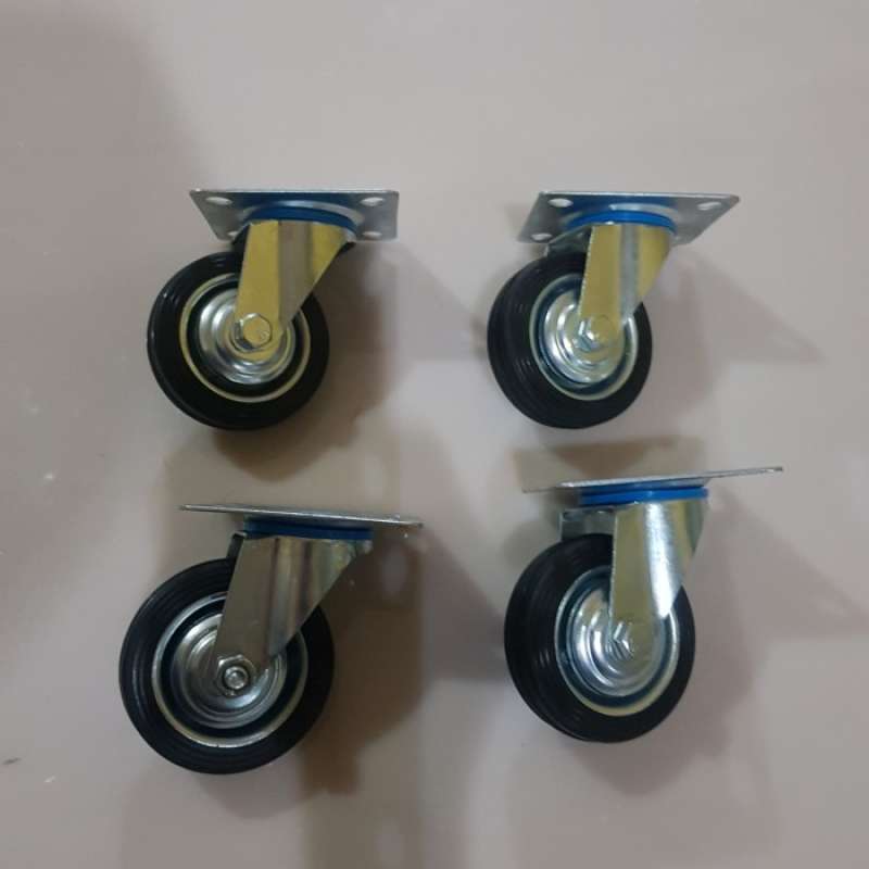 Promo RECOMMEND RODA KARET ETALASE/ RAK / GROBAK 3 INCH (MUTER) Diskon ...