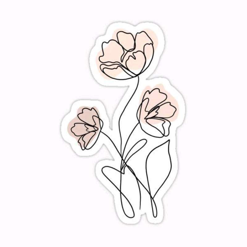 Jual Aesthetic Sticker Bunga Di Seller Rhi Cv Zonie - Karangwangkal ...