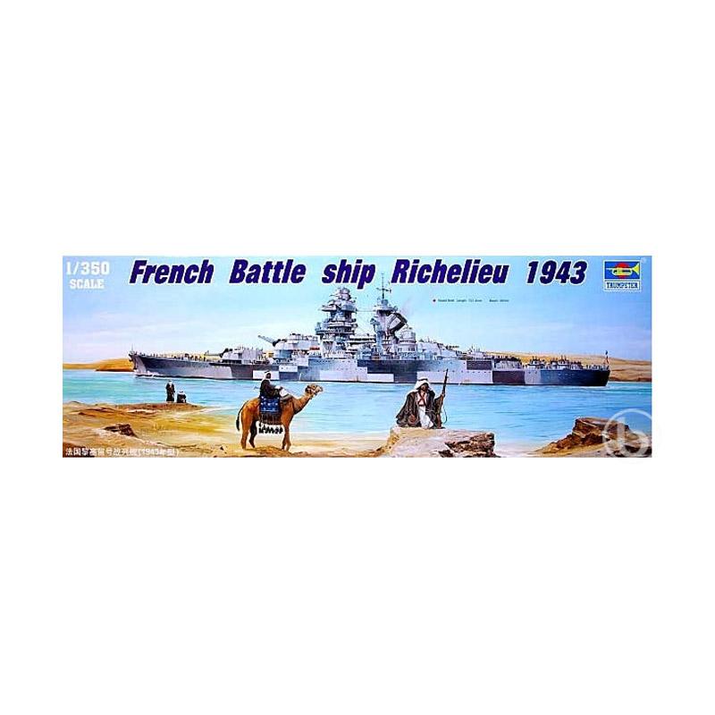Jual Trumpeter 05111 French Battleship Richelieu 1943 Model Kit [1:350 ...