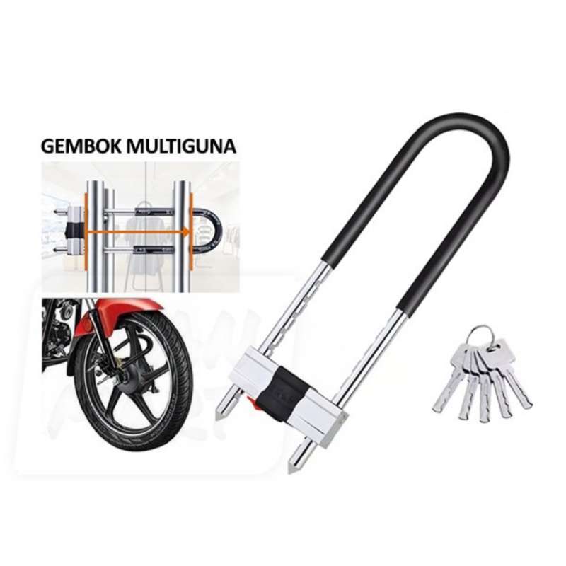 Jual Gembok Pintu Kaca Rolling Door Kunci Anti Maling Glass Door U-lock ...