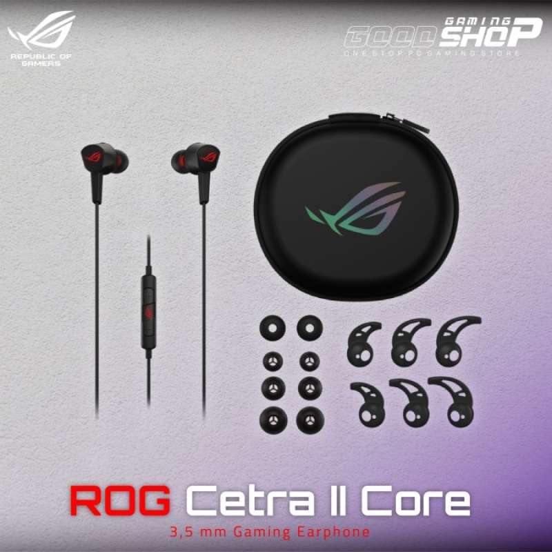 Jual Earphone Asus ROG Cetra II Core in-ear Gaming Headphones Silicone ...