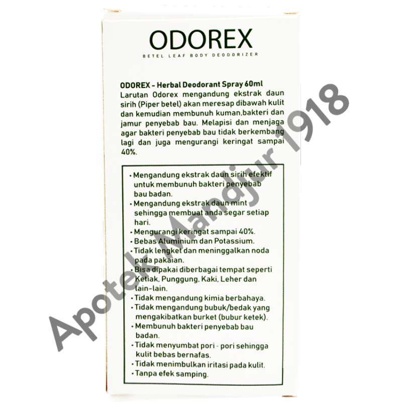 Jual Odorex Herbal Deodorant Spray 60 Ml - Mengatasi Keringat Dan Bau ...