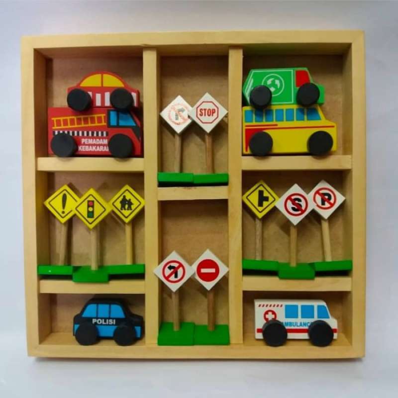 Jual Mainan Edukasi Anak Miniatur Rambu Lalu Lintas/miniature Traffic ...