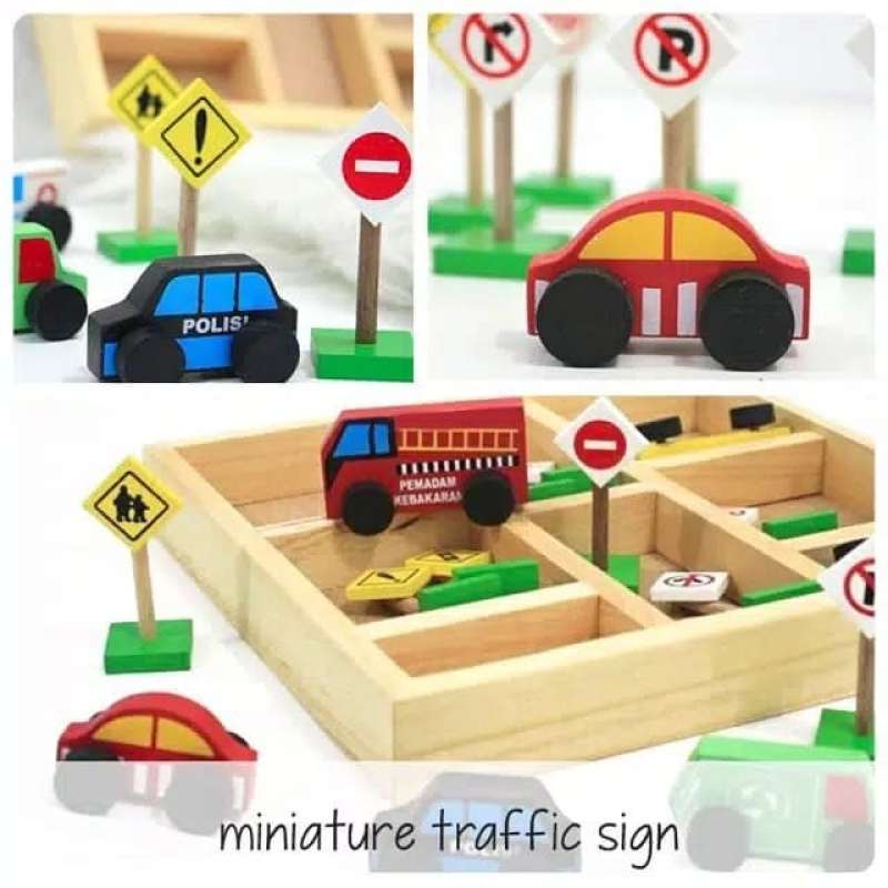 Jual Mainan Edukasi Anak Miniatur Rambu Lalu Lintas/miniature Traffic ...
