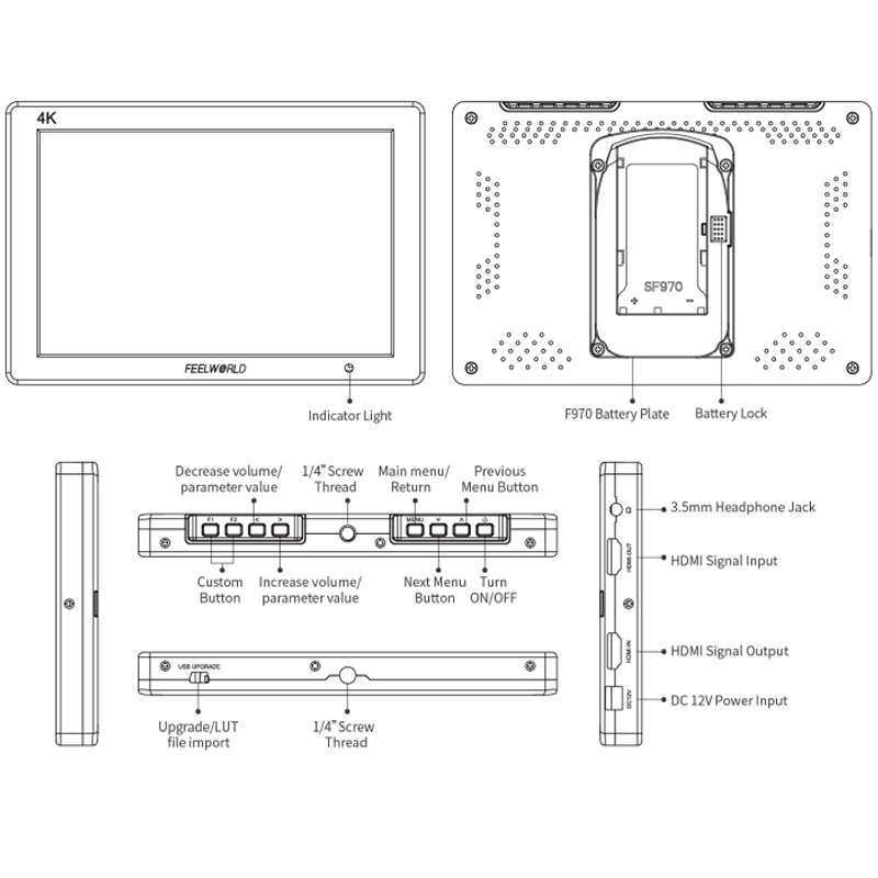 Jual Jpc Kemang Feelworld T7 Plus 7 Inch 4k Ips On-camera Monitor 3d ...