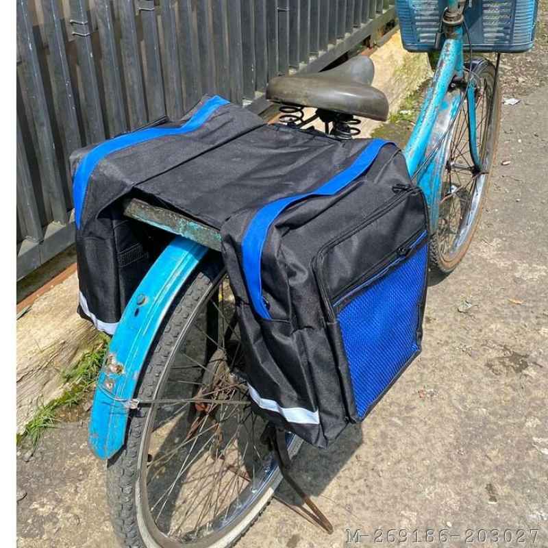 Jual Tas Bagasi Sepeda Touring Canvas - Hitam Polos Di Seller Mitra ...