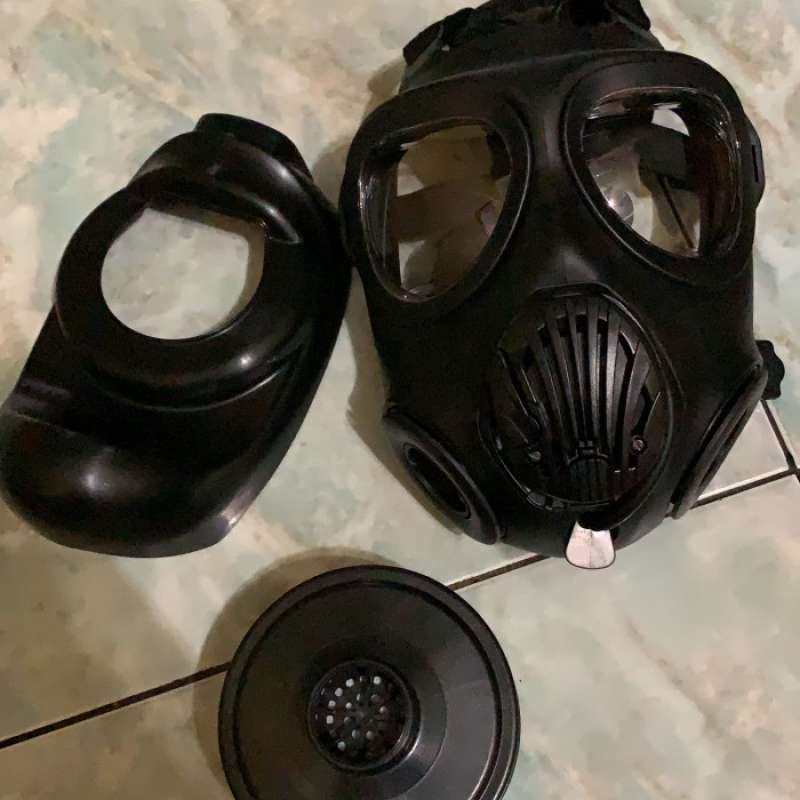 Promo k3 gas mask sancheong full face safety + filter canister paling ...