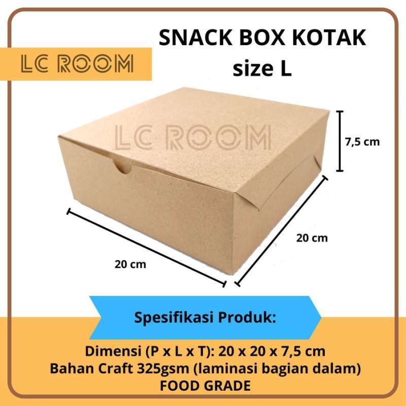 Jual Paper Box Kotak Kemasan Catering Katering Dus Nasi Besar SIze L 20 ...