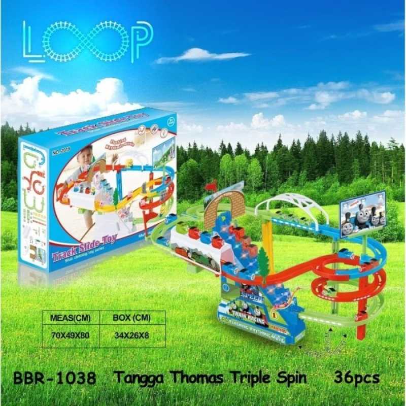 Jual Thomas Train Triple Spin Track Jalur Tangga Mainan Anak di Seller ...