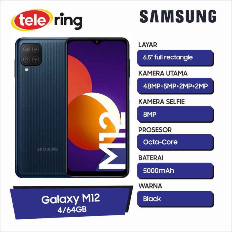 Jual Samsung Galaxy M12 4GB 64GB Black di Seller Telering - Samsung ...